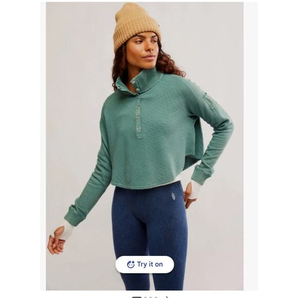 Free People | Tops | Free People So Fly Henley Layer Coddy Midnight ...